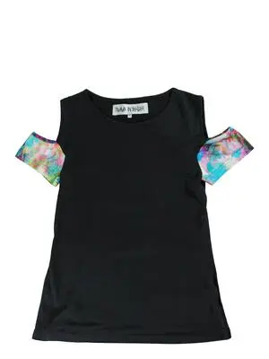 TRAMP IN DISGUISE Florence Cold Shoulder T-shirt - Black