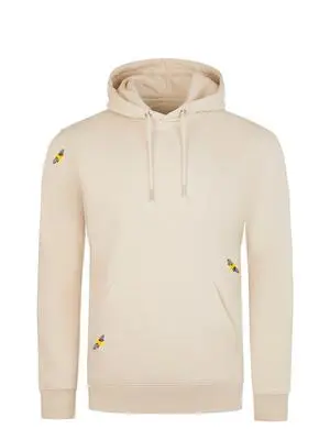 INGMARSON Neutrals Bee Embroidered Hoodie Ecru - Beige