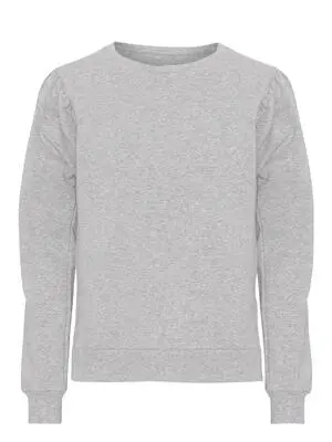 GROBUND Signe Sweatshirt The One With Nice Sleeves In Melange - Grey