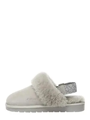 EVERAU AUSTRALIA Pelican Removable Strap Slingback Slippers In Goat - Grey