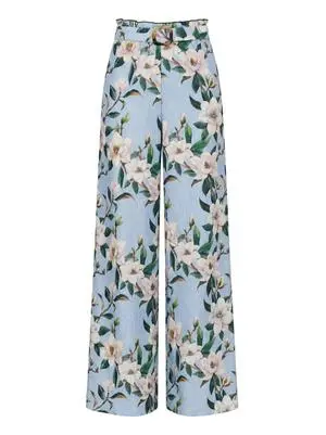 NUR KARAATA Tropic Twist Pant - Blue