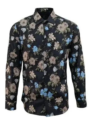 LORDS OF HARLECH Nigel Augustus Floral Shirt - Black