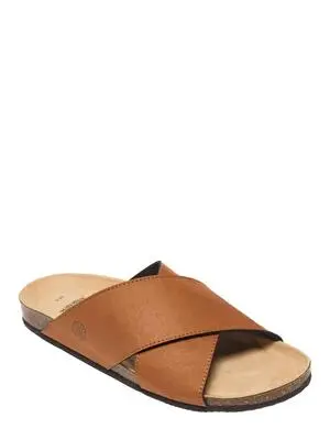 BEDROOM ATHLETICS Calim Crossover Sandal Slider Chestnut - Brown