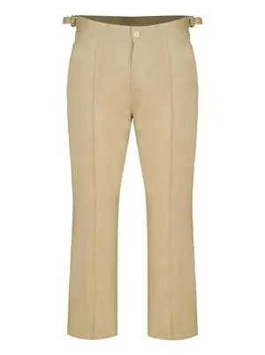 DAVID WEJ Neutrals Hugo Linen Trouser With Side Adjuster - Beige