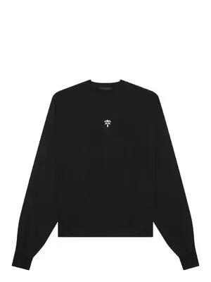 Place Of Ëlms Long-sleeve Lower Print T-shirt - Black