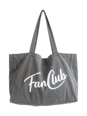 FANCLUB The Everyday Core Washed Charcoal Tote Bag - Grey