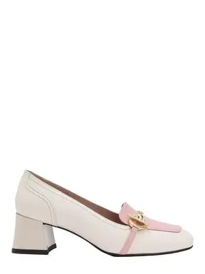 ILVI Neutrals Guus Beige Leather Pump - Beige/black