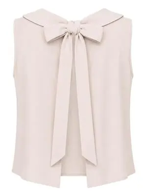 NARVAN Neutrals Clara Blouse Champagne - White