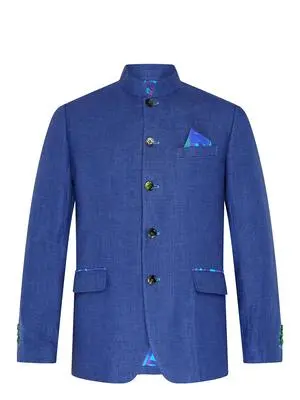 BEATRICE VON TRESCKOW Azure Artie Linen Jacket - Blue