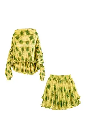MOHALA GREY Kahe Shorts Set Lemon Drop - Green
