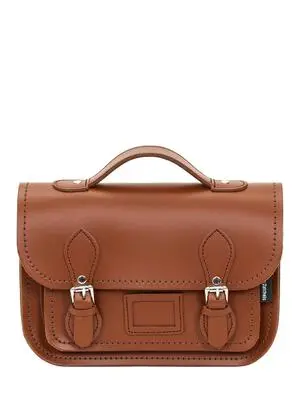 ZATCHELS Leather Midi Satchel Chestnut - Brown