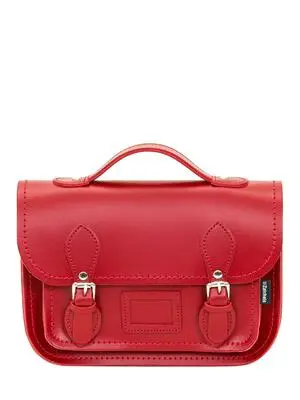 ZATCHELS Leather Midi Satchel - Red