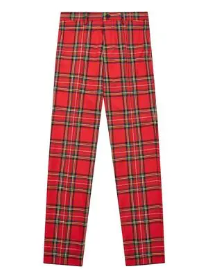 GRESHAM BLAKE Black / Red Stewart Royal Red Tartan Trouser - Black/red