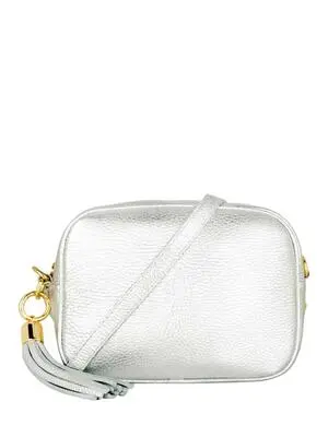 APATCHY LONDON The Tassel Leather Crossbody Bag Silver