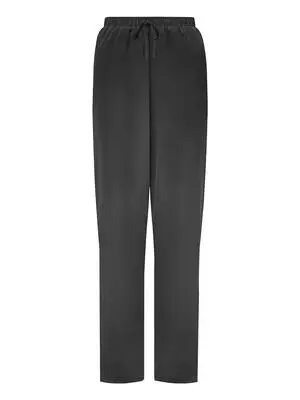 THE SUMMER EDIT Grace Silk Trouser - Black
