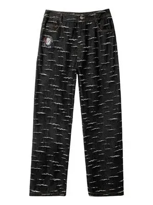 VERYRARE Kaketsugi Jacquard Denim Jeans - Black