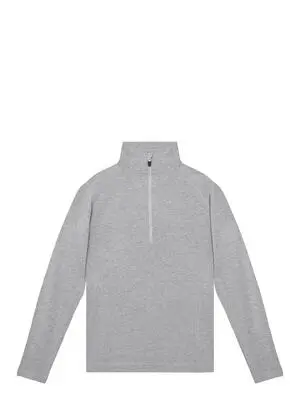 THE KOOZY Ali Long Sleeve Half-zip In Melange - Grey