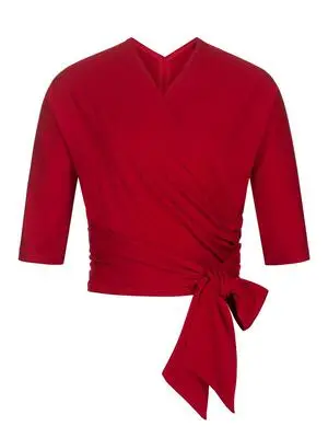 MARIANNA DÉRI Wrap Top Dark - Red