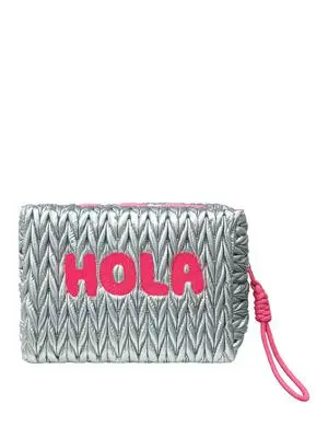 LILLY LOVES Hola Puffy Travel Bag Silver