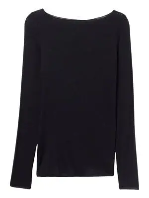 COVE Boat Neck Modal / Cashmere Base Layer Black