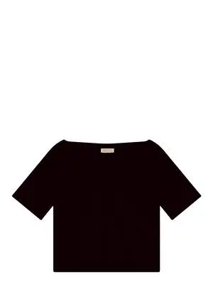 MARIANNE BY MARIE JORDANE Cléo Asymmetrical T-shirt By - Black