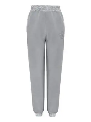 MANDRAGORA Cotton Sweatpants With Jacquard Detailing Lantre - Grey