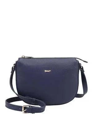 PAUL COSTELLOE Hazara Leather Crossbody Bag Iris - Blue