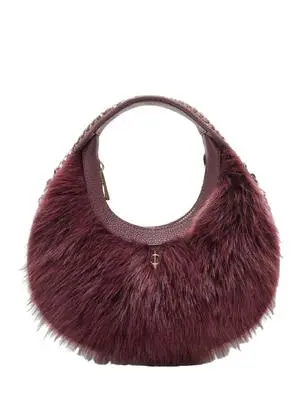 OTRERA Round Fluffy Burgundy - Red