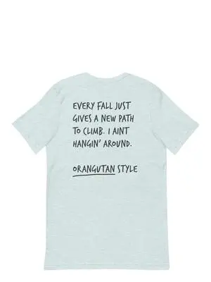 ANCHOR & CREW Anchor & Crew Cotton T-Shirt With Orangutan Embroidery Blue