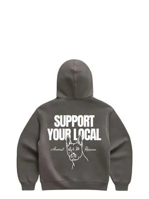 DONT EAT THE HOMIES Support Your Local Animal Rescue Hoodie - Grey