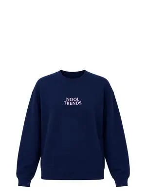 NOOLTRENDS Embroidered Gender Neutral Sweatshirt - Blue