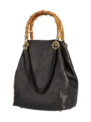 DANNI RO Neutrals June Bag Bamboo Leather - Black
