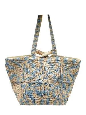 NOOKI DESIGN Glasto Crochet Tote Mix - Blue