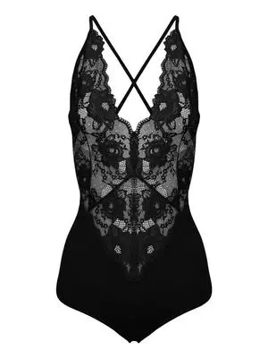 OH!ZUZA NIGHT&DAY Lace Intimate Bodysuit - Black
