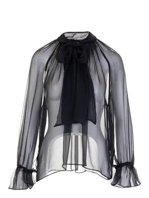 ETERNOIR Noir Veil Blouse - Black