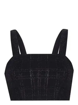 MIRIMALIST Vega Tweed Bustier - Black