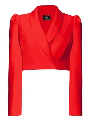 ANGELIKA JOZEFCZYK Cropped Blazer - Red