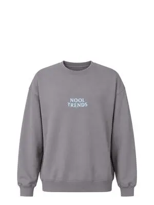 NOOLTRENDS Embroidered Gender Neutral Sweatshirt - Grey
