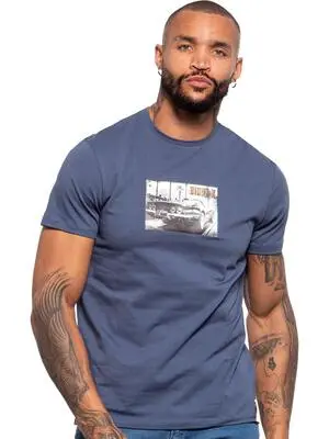EIGHT X American Muscle Graphic T-shirt - Blue