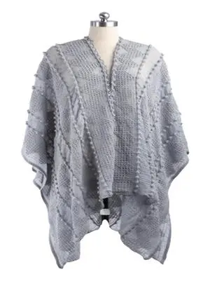 Saachi Bohemian Textured Kimono - Grey