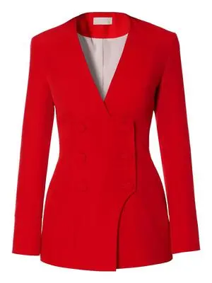 AGGI BY HALEWSKI Susana Fiery Double Breasted Feminine Blazer - Red