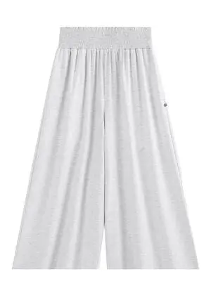 SUPESU Waist Slimming Wide Leg Ankle Pants - Grey
