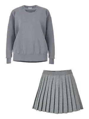 SALANIDA Piccolo & Rotondo 100% Merino Co-ord In Light - Grey