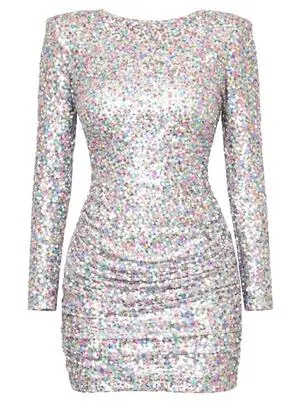 MONICE LONDON Bey Sequin Mini Dress - Mermaid White