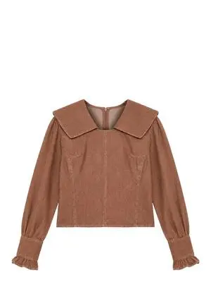 Carmen Says District Denim Blouse - Brown