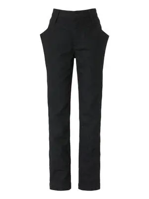 GAO REPUBLIC Jeans Straight-leg Contrast Stitching Denim