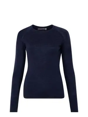 PAUL JAMES KNITWEAR Midweight Merino Activewear Training Eos Top Navy Blazer - Blue