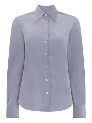 REALLY WILD CLOTHING Spencer Stretch Fine Corduroy Shirt - Blue