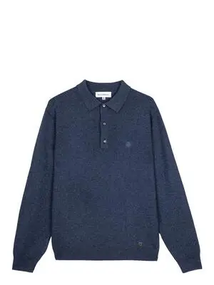 BEL CASHMERE Cashmere Denim Polo Shirt - Blue
