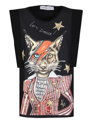 THE EXTREME COLLECTION Printed T-shirt In Organic Cotton - Black